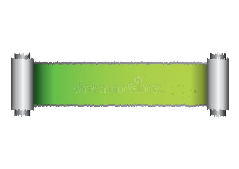 Green paper rip vector stock vector. Illustration of element - 138783482
