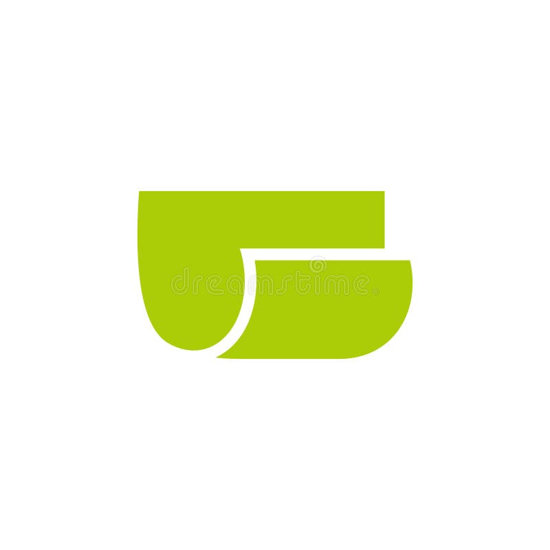 Green Paper Roll Symbol Logo Vector Stock Vector - Illustration of line ...