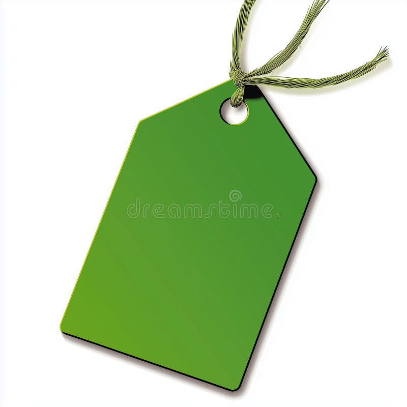 Green Paper Tag, Tied with a Jute String, Provides a Clean and ...