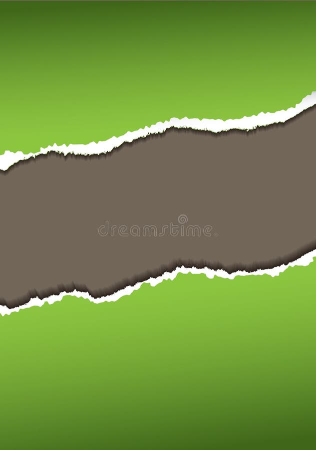 Green paper tear stock vector. Illustration of ripped - 14852497