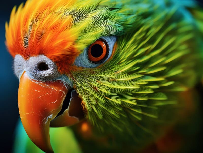 Ai Generated Illustration Wildlife Concept of Green Parakeet Stock ...