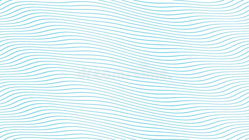 Blue Parallel Wave Lines Slow Flowing Animation on Isolated White ...