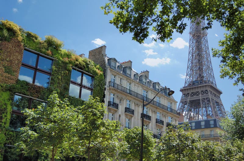 Green Paris. stock photo. Image of lodging, lamppost - 12601462