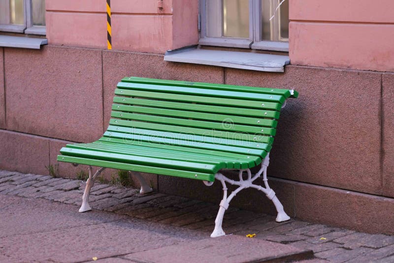 Green Park Bench stock image. Image of outside, furniture - 379863789