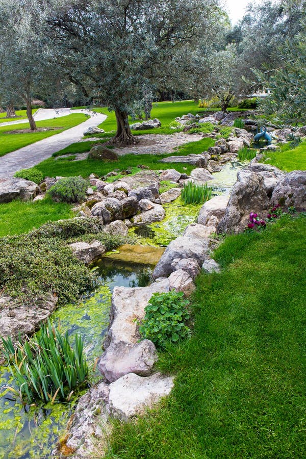 Creek and Path into the Forest Stock Image - Image of teak, visited ...