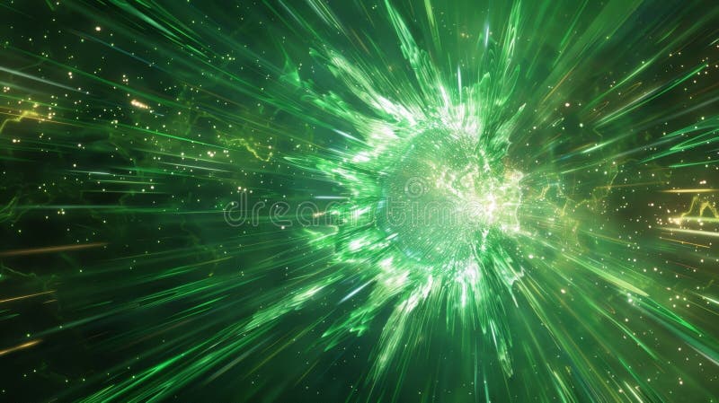 A Green Particle Makes a Daring Move Overtaking Its Competitors with a ...