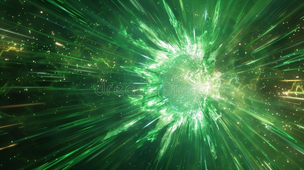A Green Particle Makes a Daring Move Overtaking Its Competitors with a ...