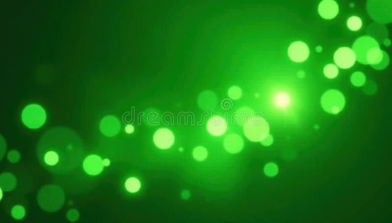 Green Particles Swirl, Bokeh Lights Twinkle, Festive Backdrop , Green ...