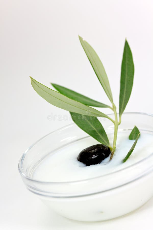 Green Pasta Salad with Curd Cheese and Yogurt Stock Photo - Image of ...