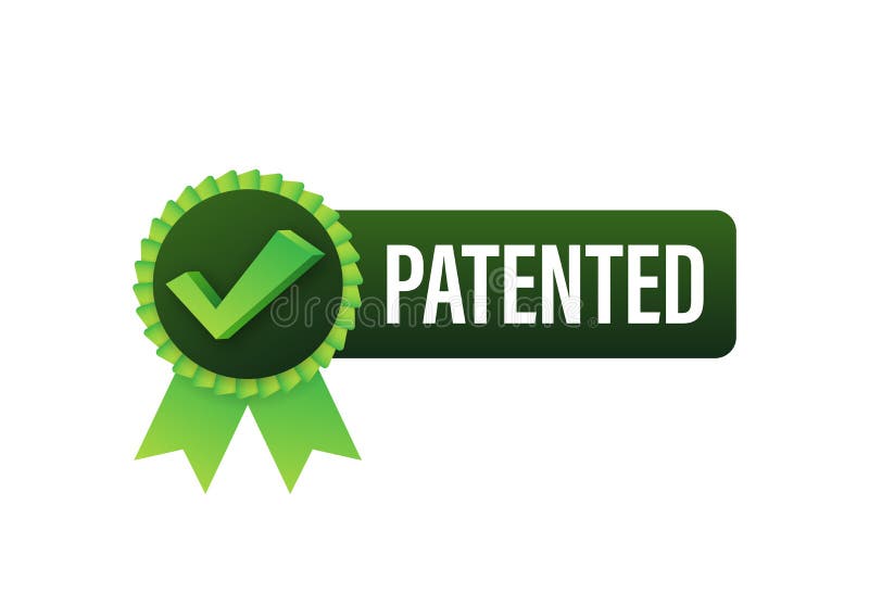 Green Patented Label on a White Background. Patent Banner Badge ...
