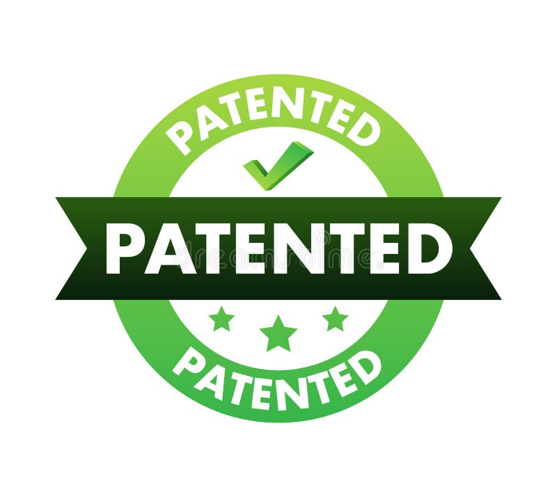 Green Patented Label on a White Background. Patent Banner Badge ...