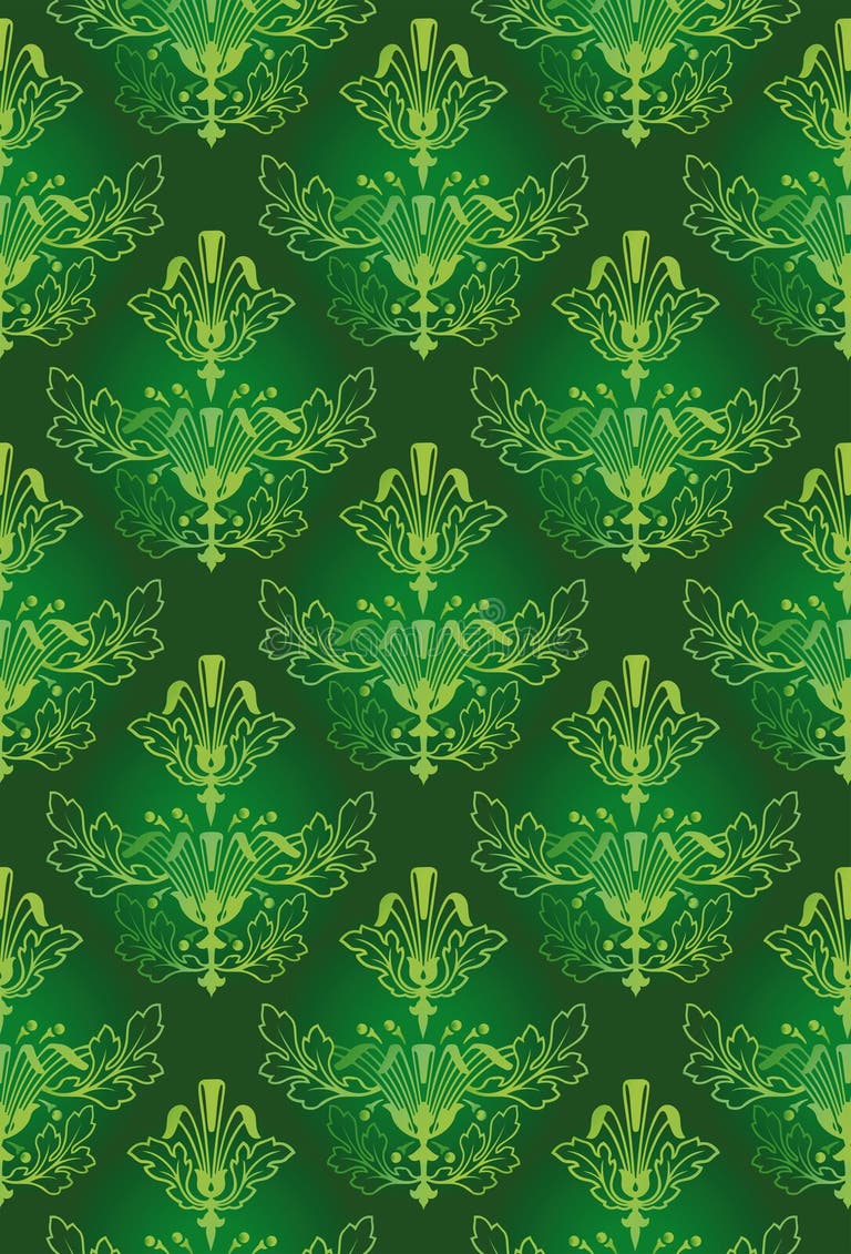 Green Damask Pattern Background Stock Illustrations – 12,564 Green ...