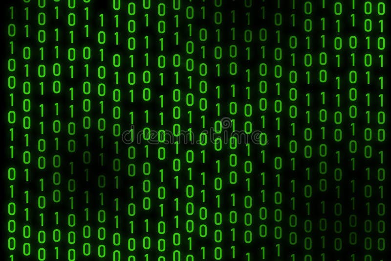 Green Pattern Binary Numeral System Background Stock Illustration ...
