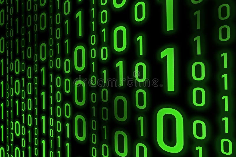 Green Pattern Binary Numeral System Background Stock Illustration ...