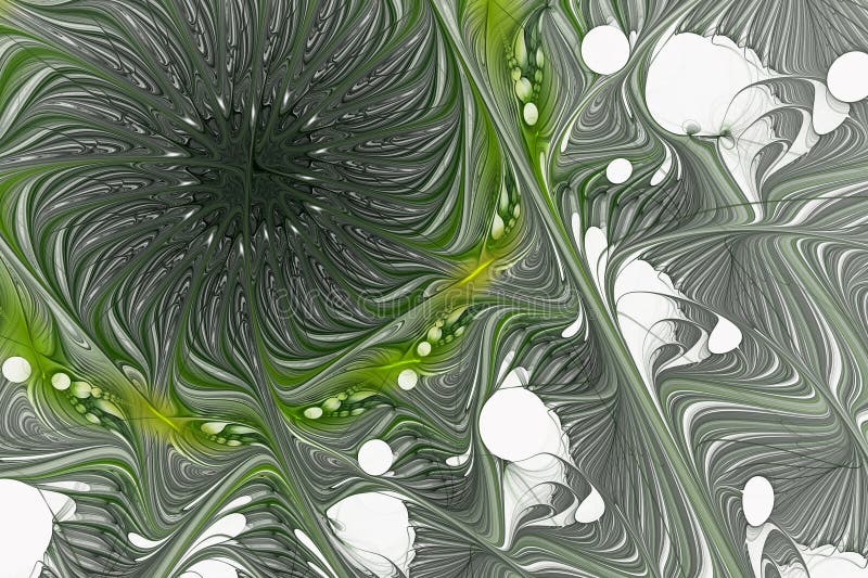 Green Pattern of Crooked Waves on a White Background. Stock ...