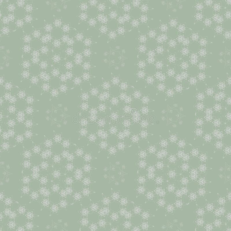 Green Pattern with Light Ornaments Stock Illustration - Illustration of ...