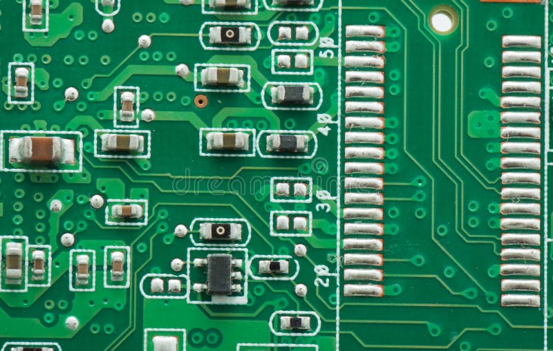 Green pcb stock image. Image of high, joints, printed - 11980849