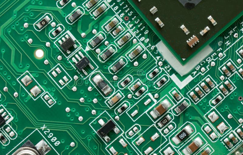 Green pcb stock photo. Image of electric, integrated - 11980918