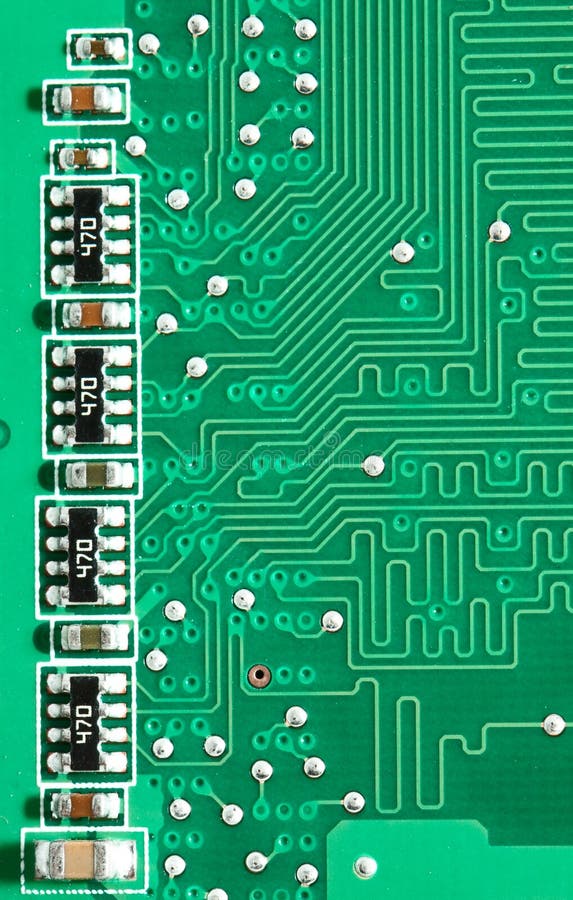 Green pcb stock image. Image of data, railing, integrated - 12014335