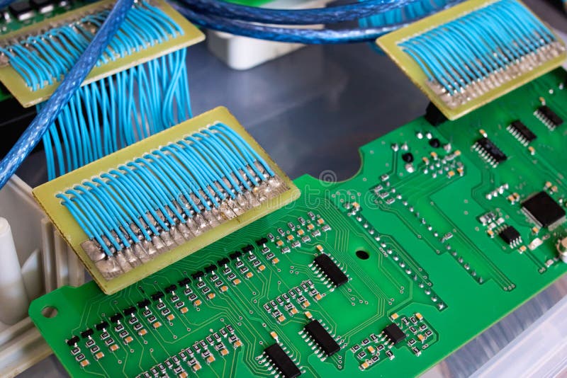 Wires and Parts Inside a Computer System Unit Stock Photo - Image of ...