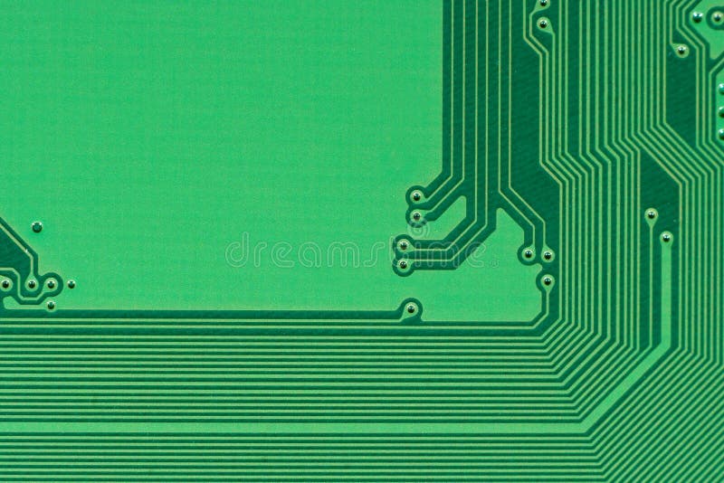 Green Pcb Board Circuit Very High Detail. Stock Image - Image of metal ...