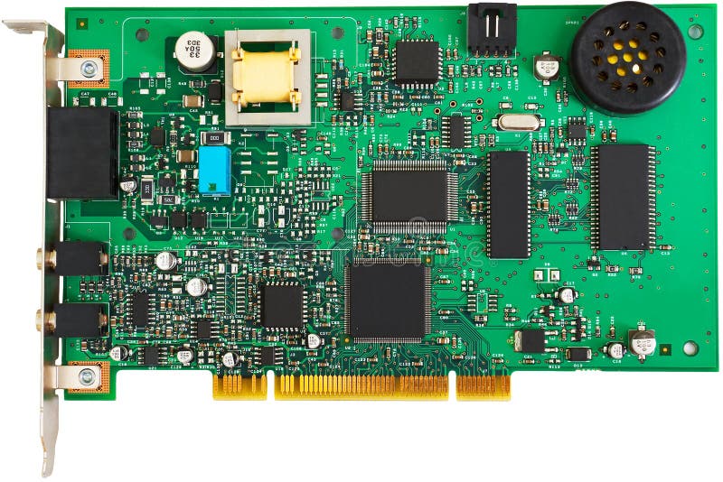 Green PCI card stock photo. Image of digital, green, input - 31032978