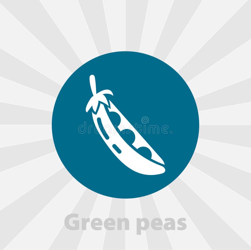 Green Pea Isolated Icon. Vegetables Design Element Stock Illustration ...