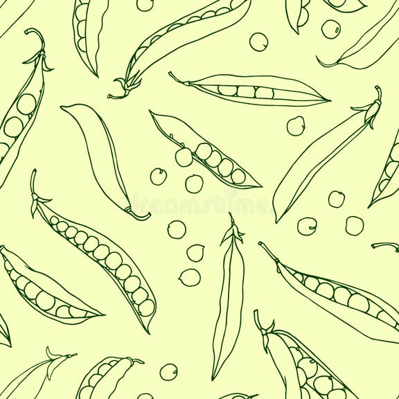 Green pea pattern stock vector. Illustration of bean - 69306748
