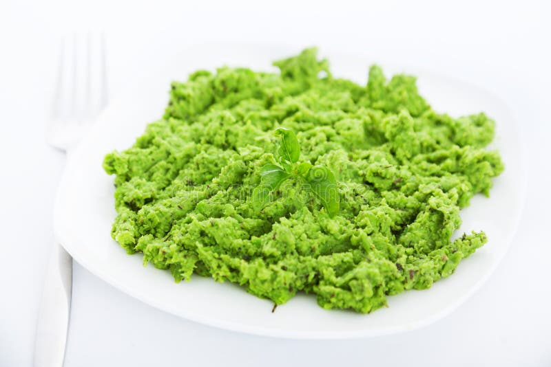 Green pea puree stock photo. Image of puree, side, vegetarian - 49584548