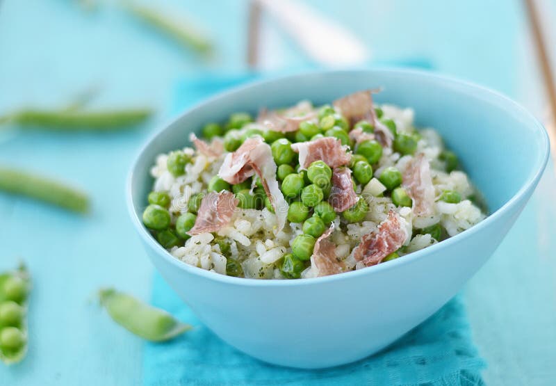 Green pea risotto stock image. Image of pesto, cuisine - 31583023