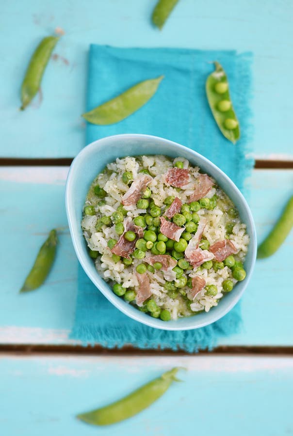 Green pea risotto stock image. Image of dish, cook, diet - 31583541