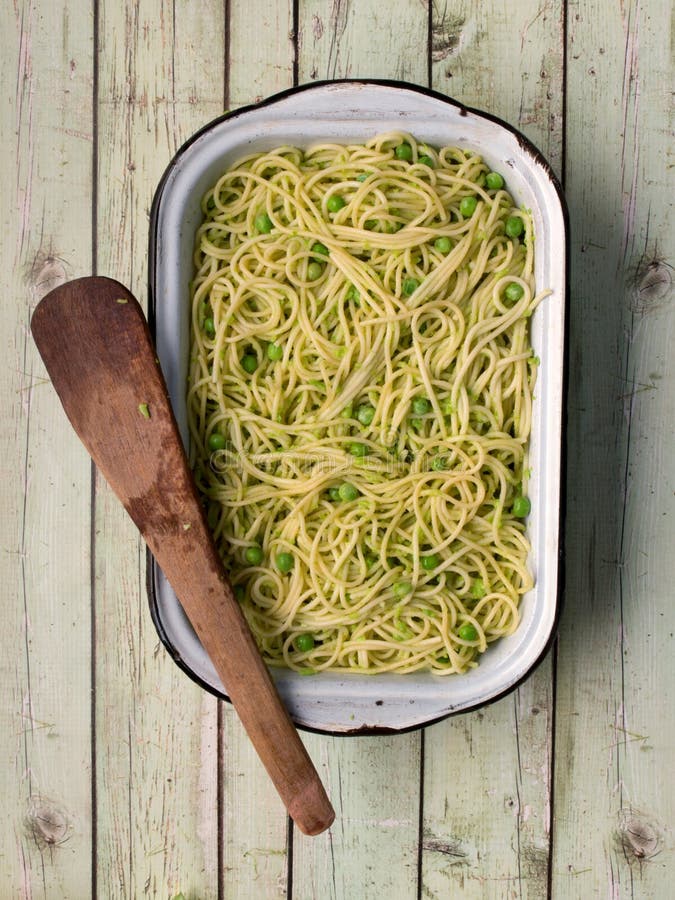 Green pea spaghetti stock photo. Image of closeup, vertical - 36245276