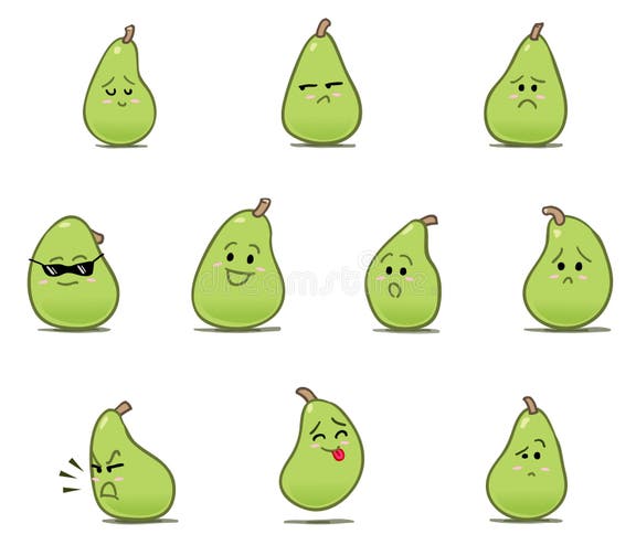 Pear Face Cartoons Stock Illustrations – 36 Pear Face Cartoons Stock ...