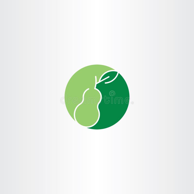 Green Pear Fruit Logo Vector Stock Vector - Illustration of juicy ...