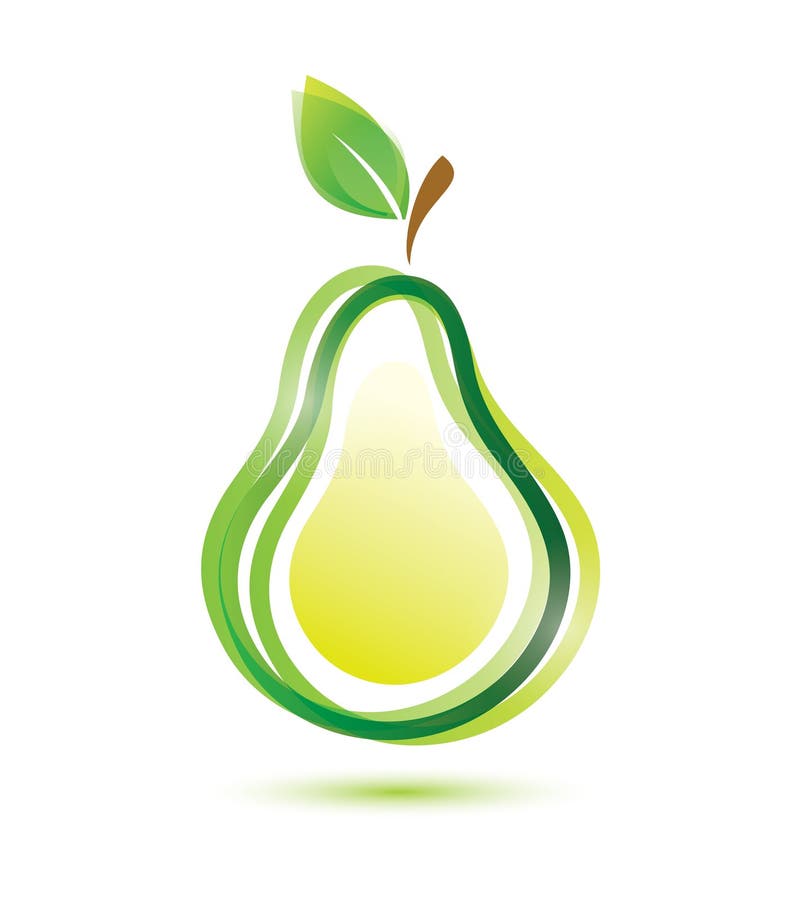 Green pear icon stock vector. Illustration of retail - 32987744