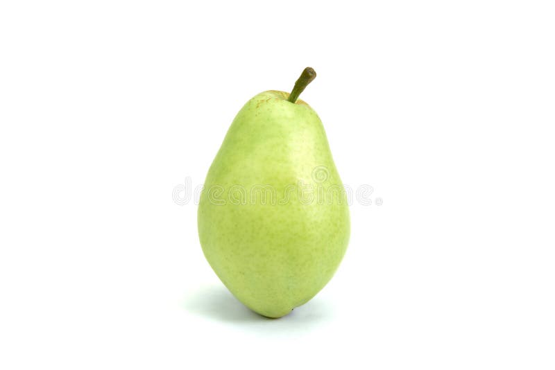 Green Pear Isolated at White Background Stock Image - Image of fruit ...