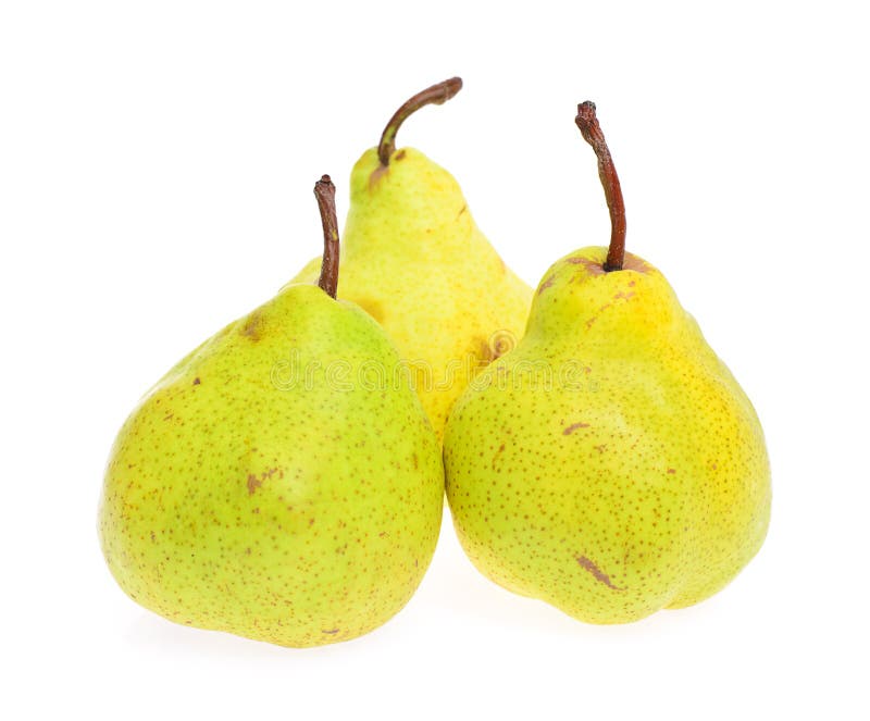 Green Pear Isolated on White Background Stock Image - Image of foods ...