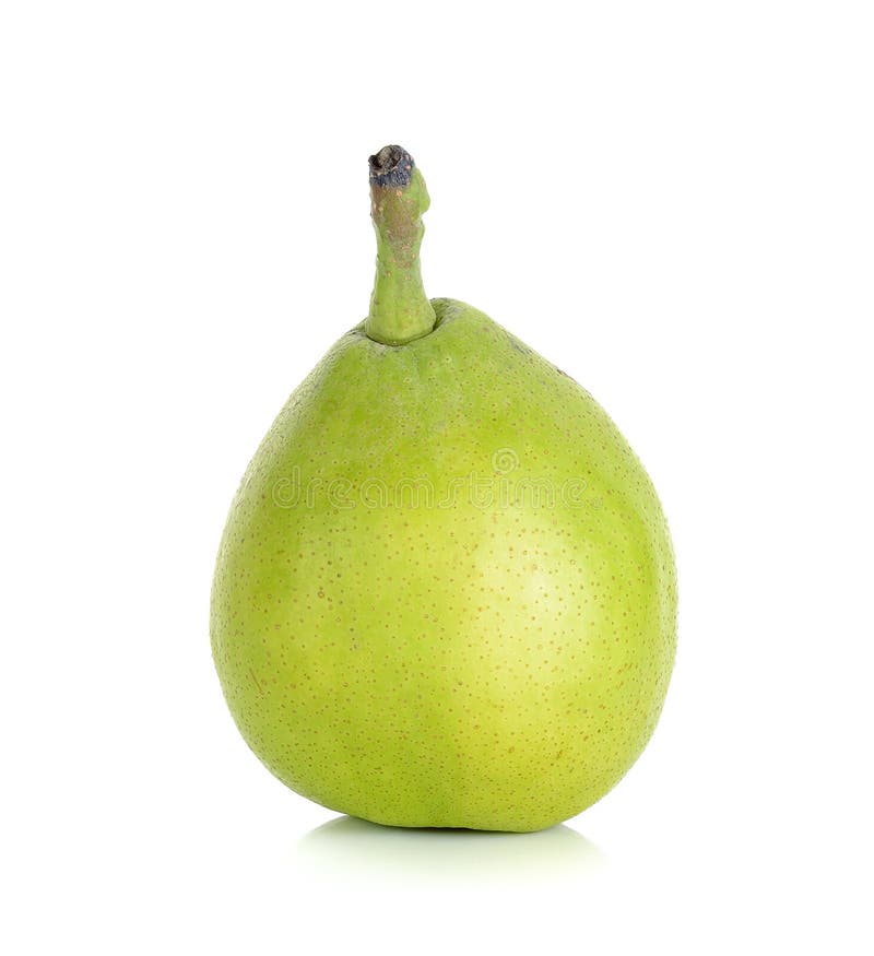 Green Pear Isolated on a White Background Stock Image - Image of ripe ...