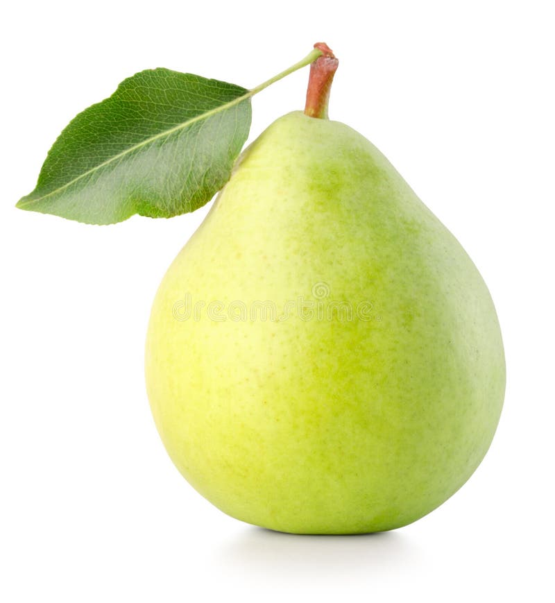 Green Pear Isolated on the White Background Stock Photo - Image of diet ...