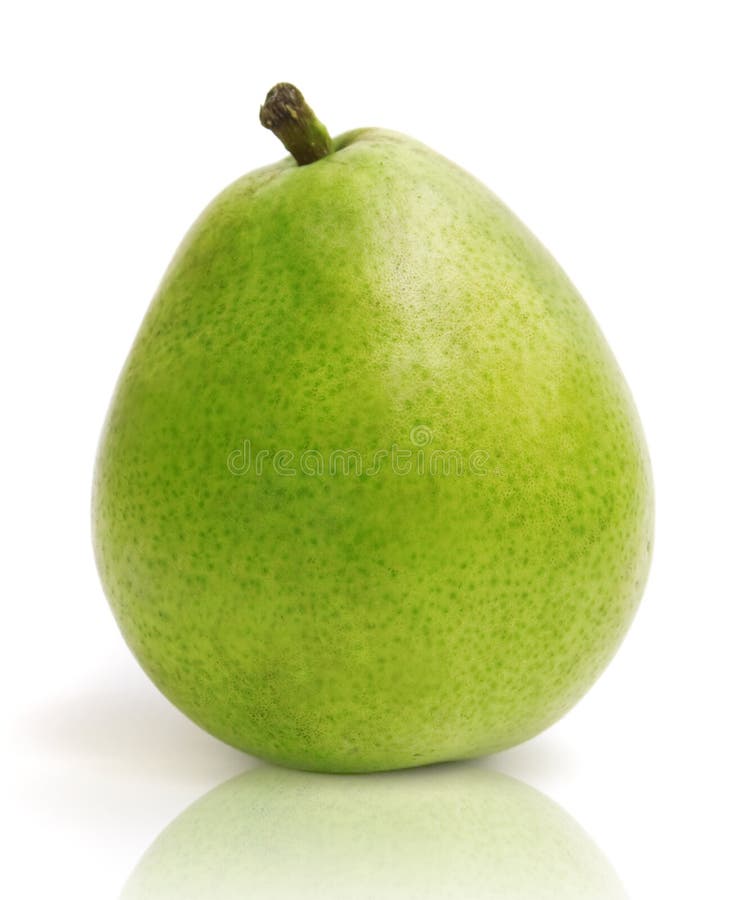 Green pear on white stock photo. Image of color, green - 4604662