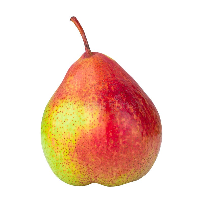 Green Pears Cut in Half and Sliced To Pieces Separately Isolated Over ...