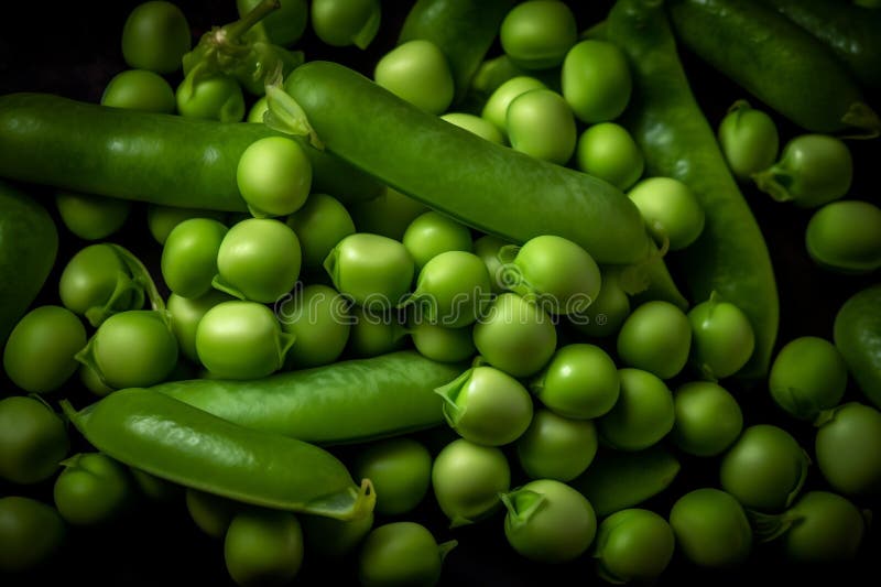Green peas. AI Generated stock illustration. Illustration of food ...
