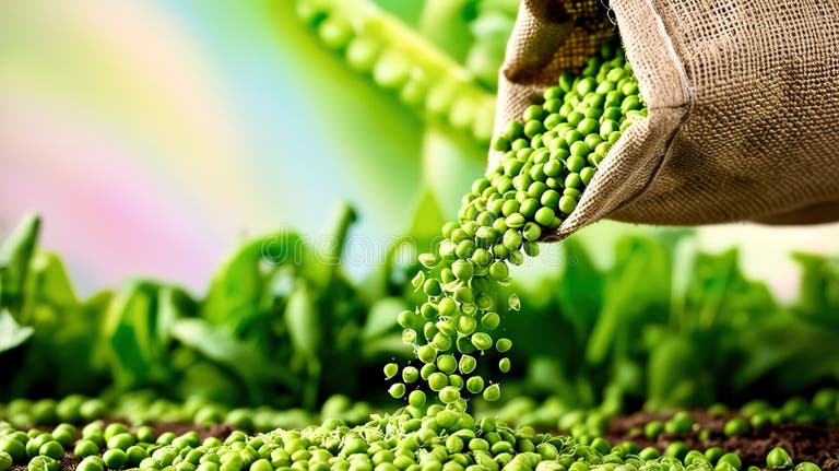 Green peas in a bag stock photo. Image of harvest, ingredient - 327616264
