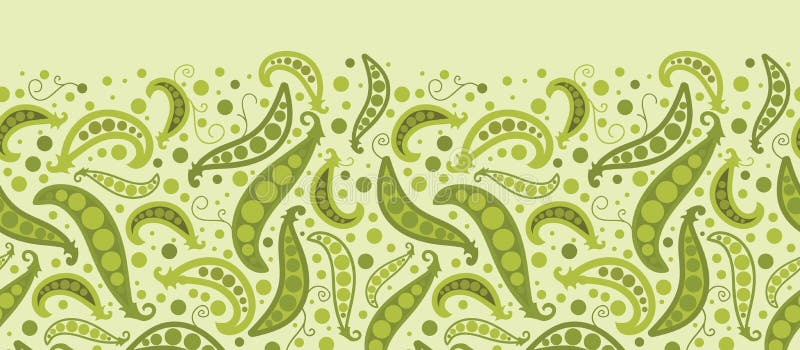 Green Peas Horizontal Seamless Pattern Background Stock Vector ...