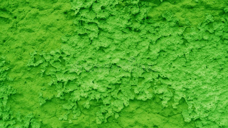 Green Peeling Falling Paint on Plaster. Stock Image - Image of cement ...