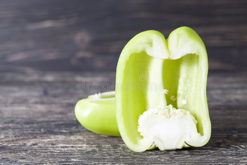 Green pepper half stock photo. Image of green, closeup - 129358256