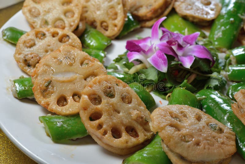 Green pepper lotus root stock photo. Image of steam, food - 69078982