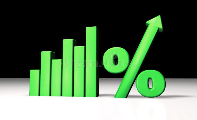 Green Percentage Graph stock illustration. Illustration of data - 20321264