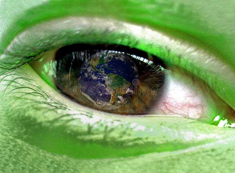 Person In Eye Reflection