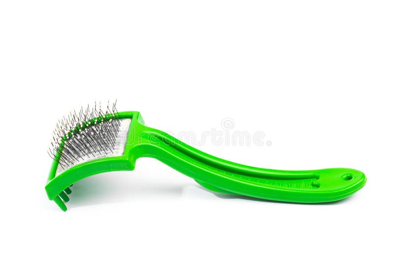 Green Pets Comb Isolated - Image Stock Photo - Image of groomer, comb ...